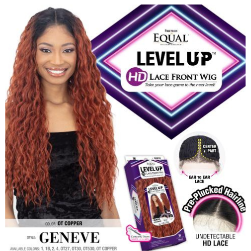 Geneve FreeTress Equal Level Up Synthetic Lace Front Wig by Shake-N-Go ...